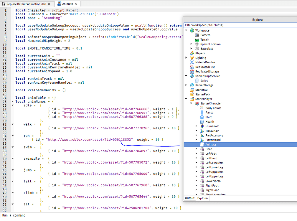 Roblox Documentation Animation Script Isn't Working - Scripting Support - Developer Forum | Roblox