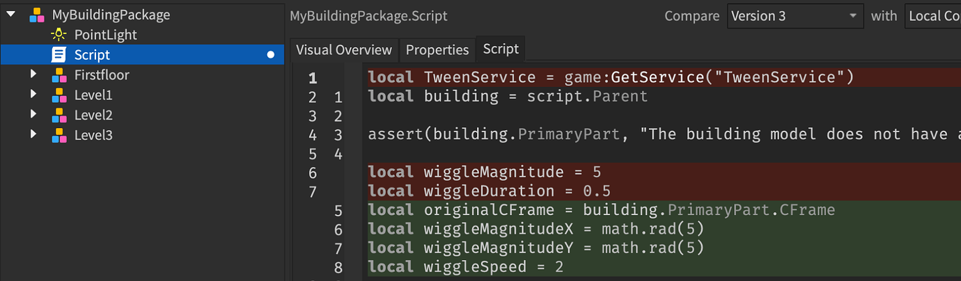 Introducing Package Diffs! - Announcements - Developer Forum | Roblox