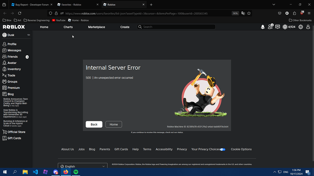 Favorite audios do not load - Roblox Application and Website Bugs - Developer Forum | Roblox