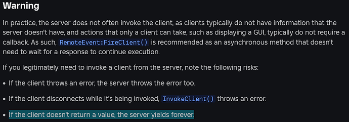Would "return" be affected by latency? - Scripting Support - Developer Forum | Roblox