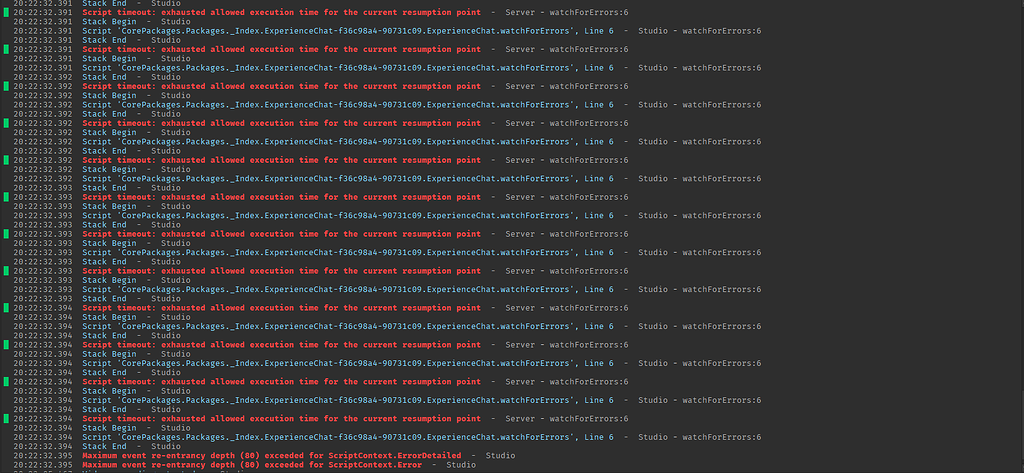 Some wierd message pops up when i run a script - Code Review - Developer Forum | Roblox