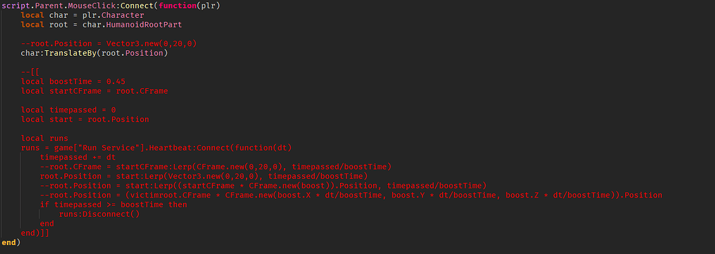 Updating the position of the character also updates its orientation ...