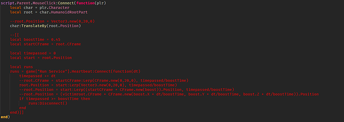 Updating the position of the character also updates its orientation ...