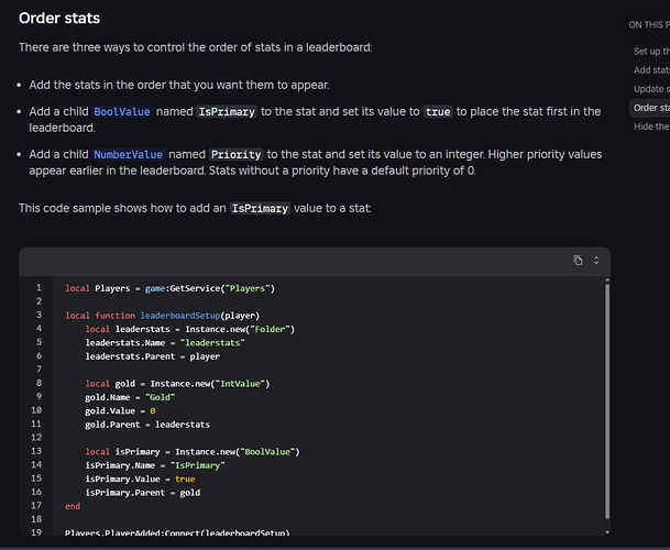 Sort leaderboard - Scripting Support - Developer Forum | Roblox