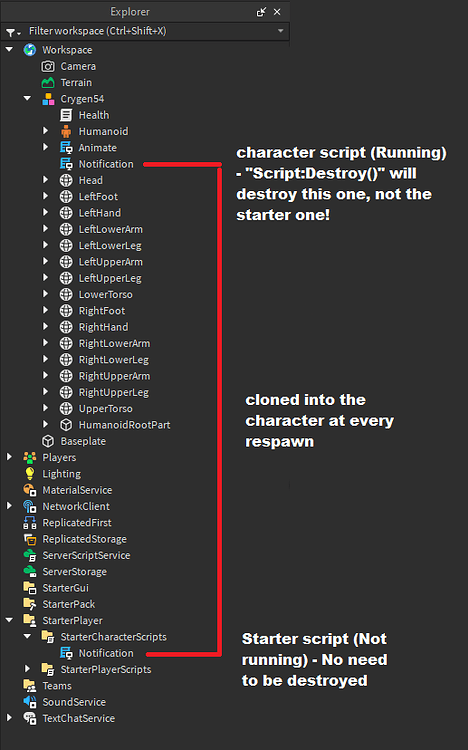 Script will not delete - Scripting Support - Developer Forum | Roblox