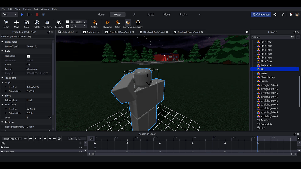 Head scratch animation not playing correctly - Scripting Support - Developer Forum | Roblox