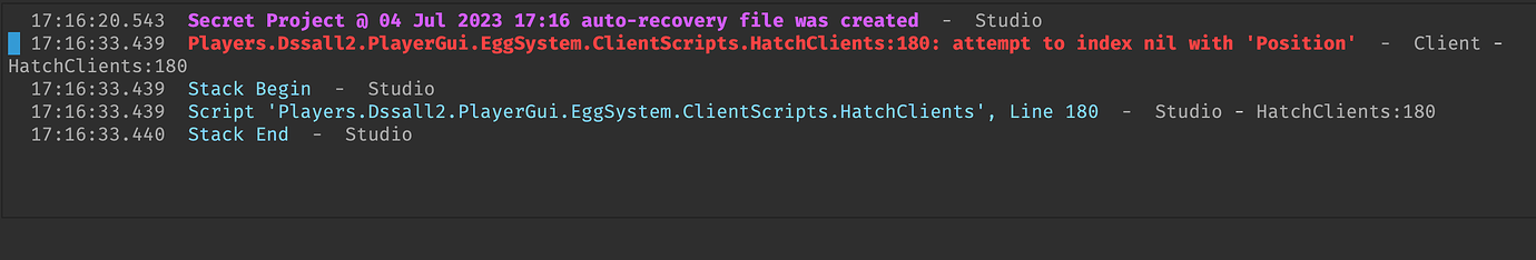 Attempt to index nil with 'Position' - Scripting Support - Developer Forum | Roblox