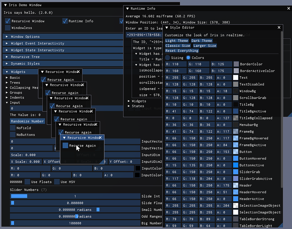 Iris - Immediate Mode UI library, based on Dear ImGui - Community ...
