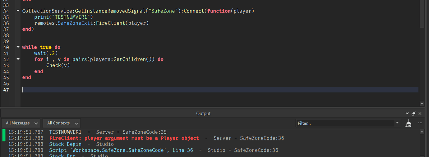 Safe zone error - Scripting Support - Developer Forum | Roblox