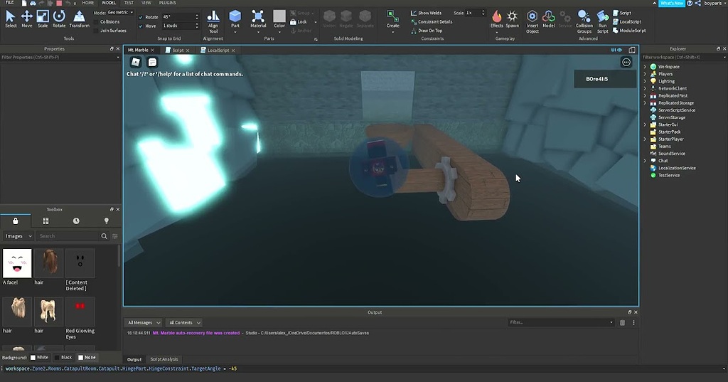 Increasing hingeconstraint force without increasing speed - Scripting Support - Developer Forum ...