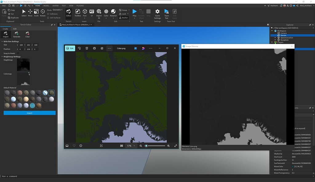 Colormap turns greyscale when trying to import terrain - Platform Usage ...