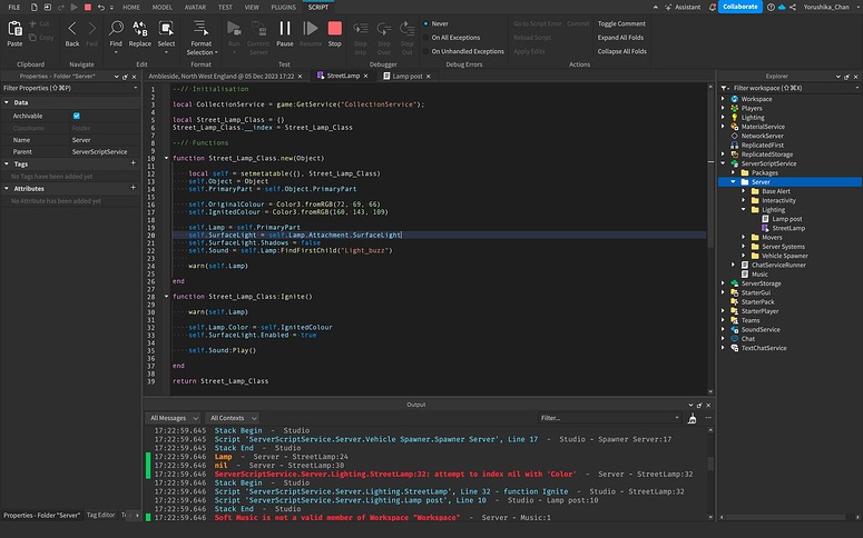Attempt To Index Nil With Color It Suddenly Got Nil In The Function Scripting Support 