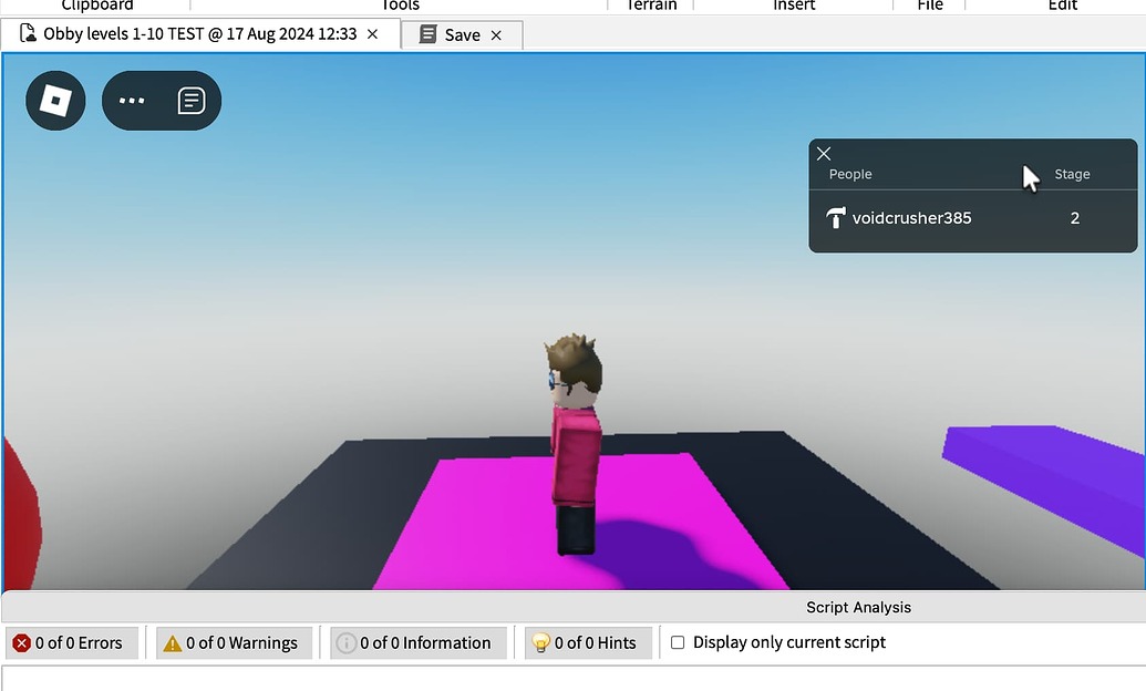 Help making obby checkpoints - Scripting Support - Developer Forum | Roblox