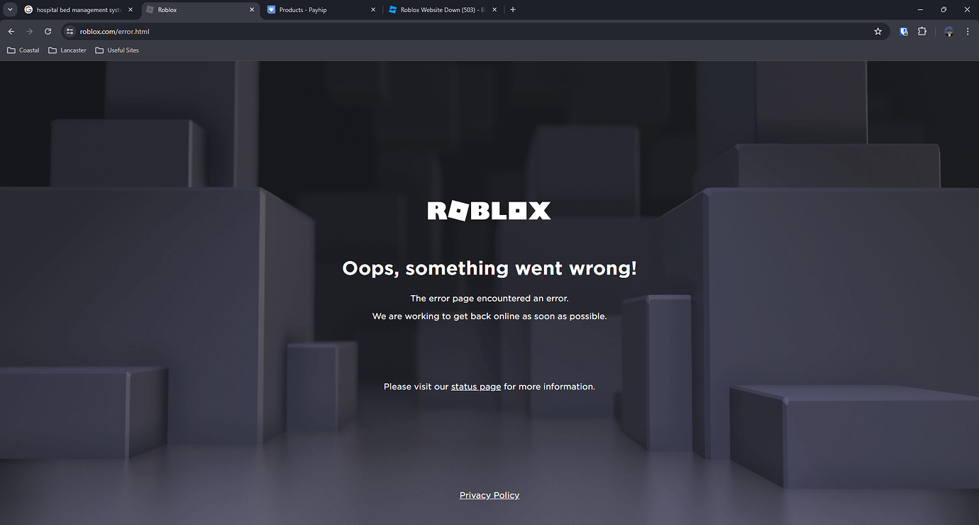 Roblox Website Down (503) - Roblox Application and Website Bugs - Developer Forum | Roblox