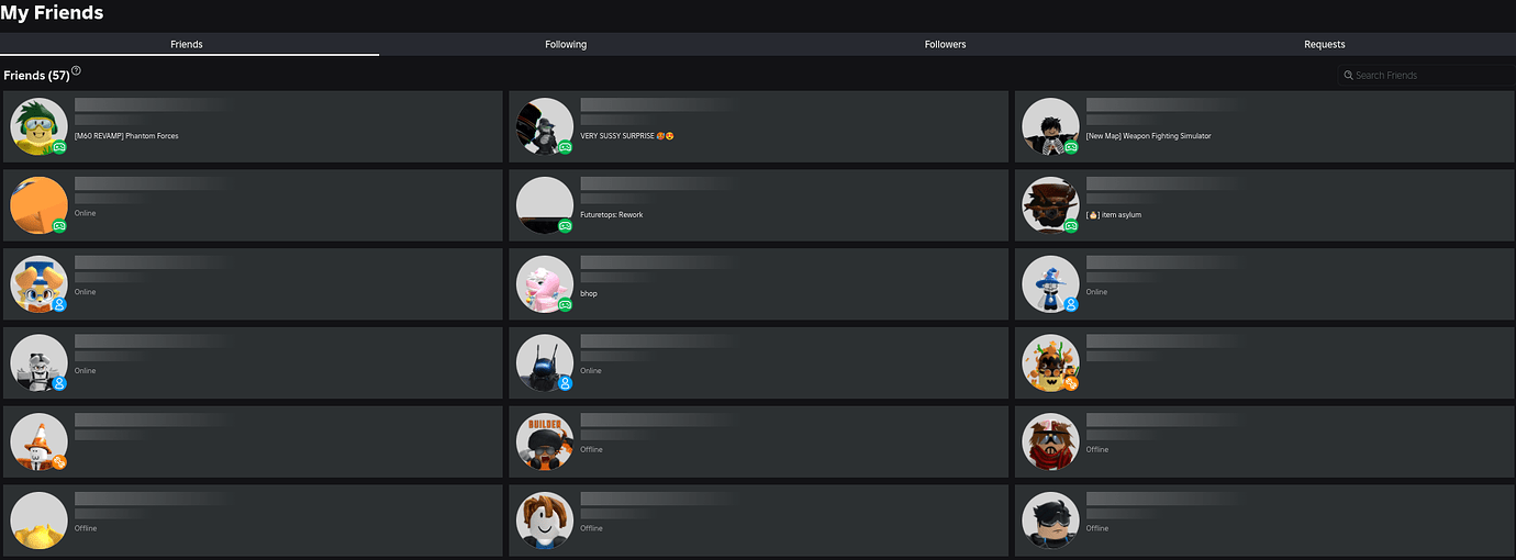 User has no friends on profile - Roblox Application and Website Bugs ...