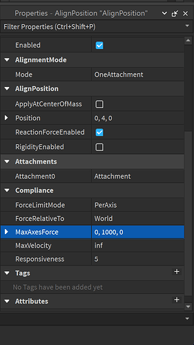 AlignPosition messing things up - Scripting Support - Developer Forum | Roblox