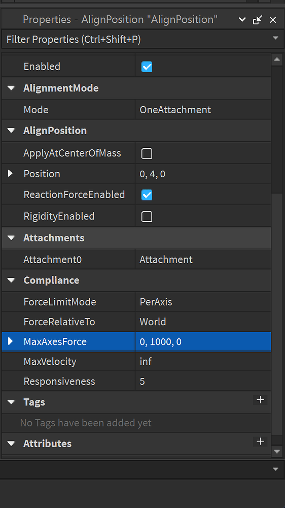 AlignPosition messing things up - Scripting Support - Developer Forum | Roblox