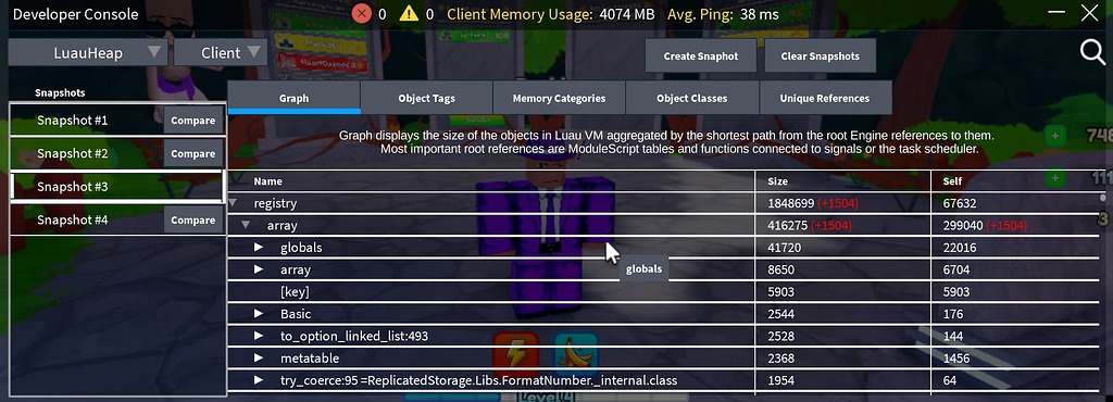 What can you do with this information? (Using Lua Heap to find source of memory leak ...