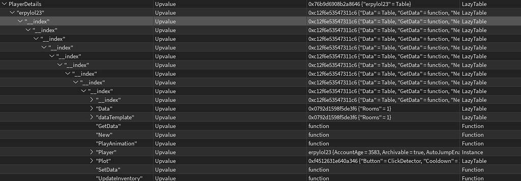 __index infinite dropdown question - Scripting Support - Developer Forum | Roblox