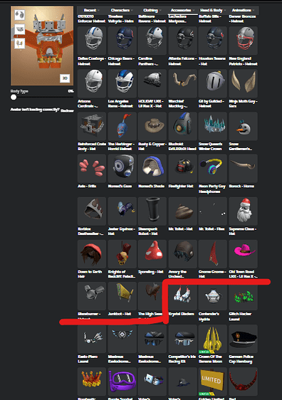 Roblox Bundles Items are moved up in the inventory - Catalog Asset Bugs ...