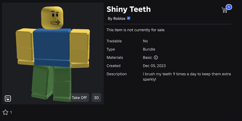 The “Shiny Teeth” dynamic head has an incorrect teeth color - Catalog ...