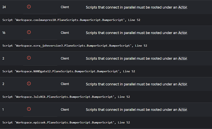 Scripts under actors dont start up and disconnect properly - Engine Bugs - Developer Forum | Roblox