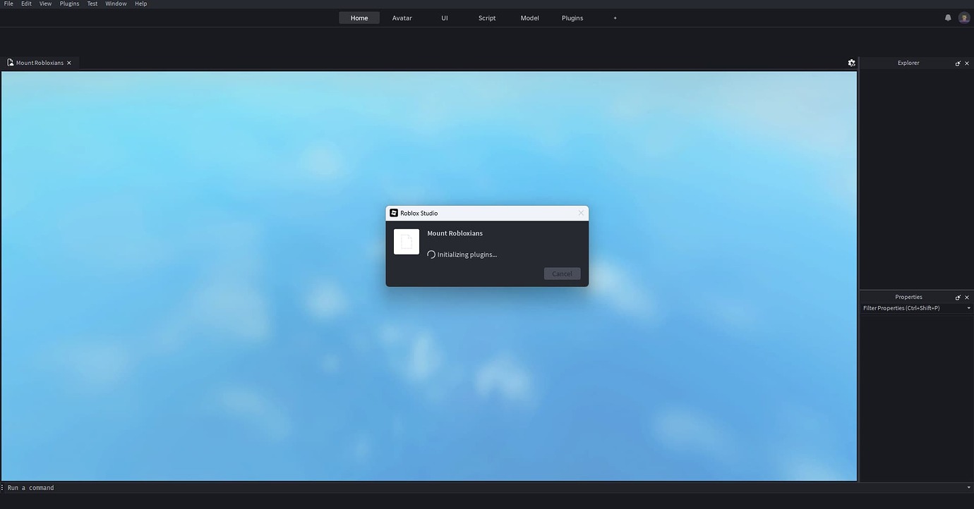 Studio is stuck on "Initializing plugins..." and never finishes loading ...