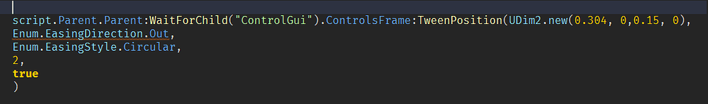 My script giving me "statement spans multiple times" error whenever I use TweenPosition to tween ...