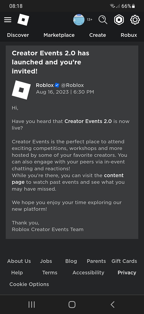 What is exactly roblox creator event 2.0? - Platform Usage Support - Developer Forum | Roblox