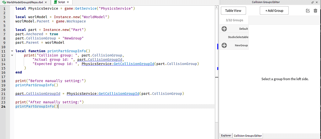 WorldModel looses CollisionGroupId causing collision groups to be ignored in Raycasts and etc ...