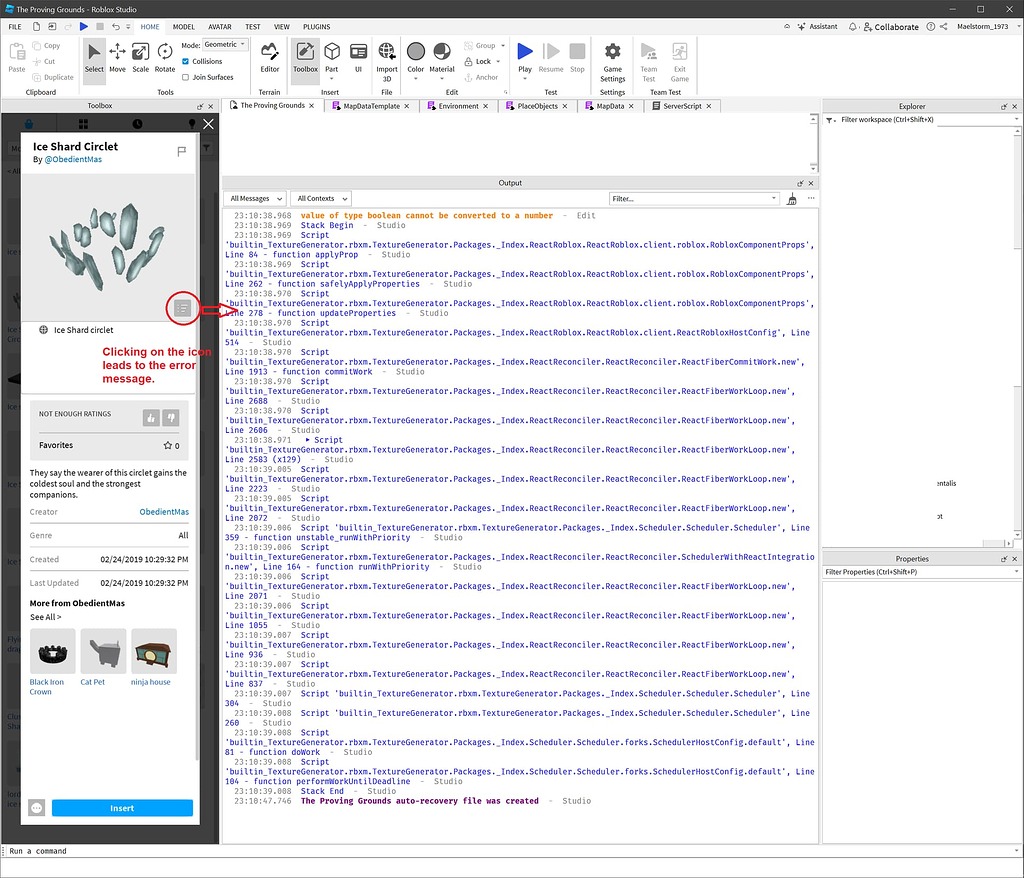 Value Of Type Boolean Cannot Be Converted To Number Warning When Viewing Models In The