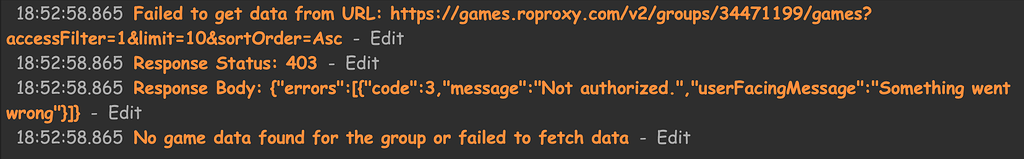 Loading game info from group - Scripting Support - Developer Forum | Roblox