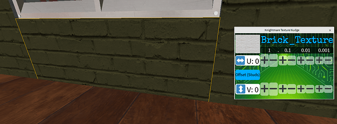 Knightmare Texture Nudge [Plugin] - Quickly Visually Align Object Textures via OffsetStuds ...
