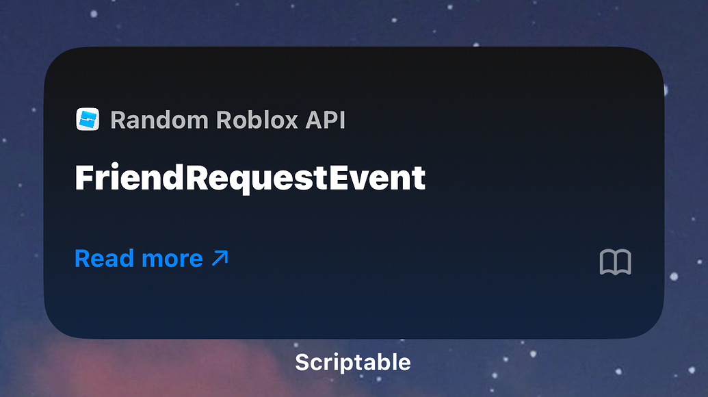 Random Roblox Api Widget For Ios Creations Feedback Developer Forum Roblox 