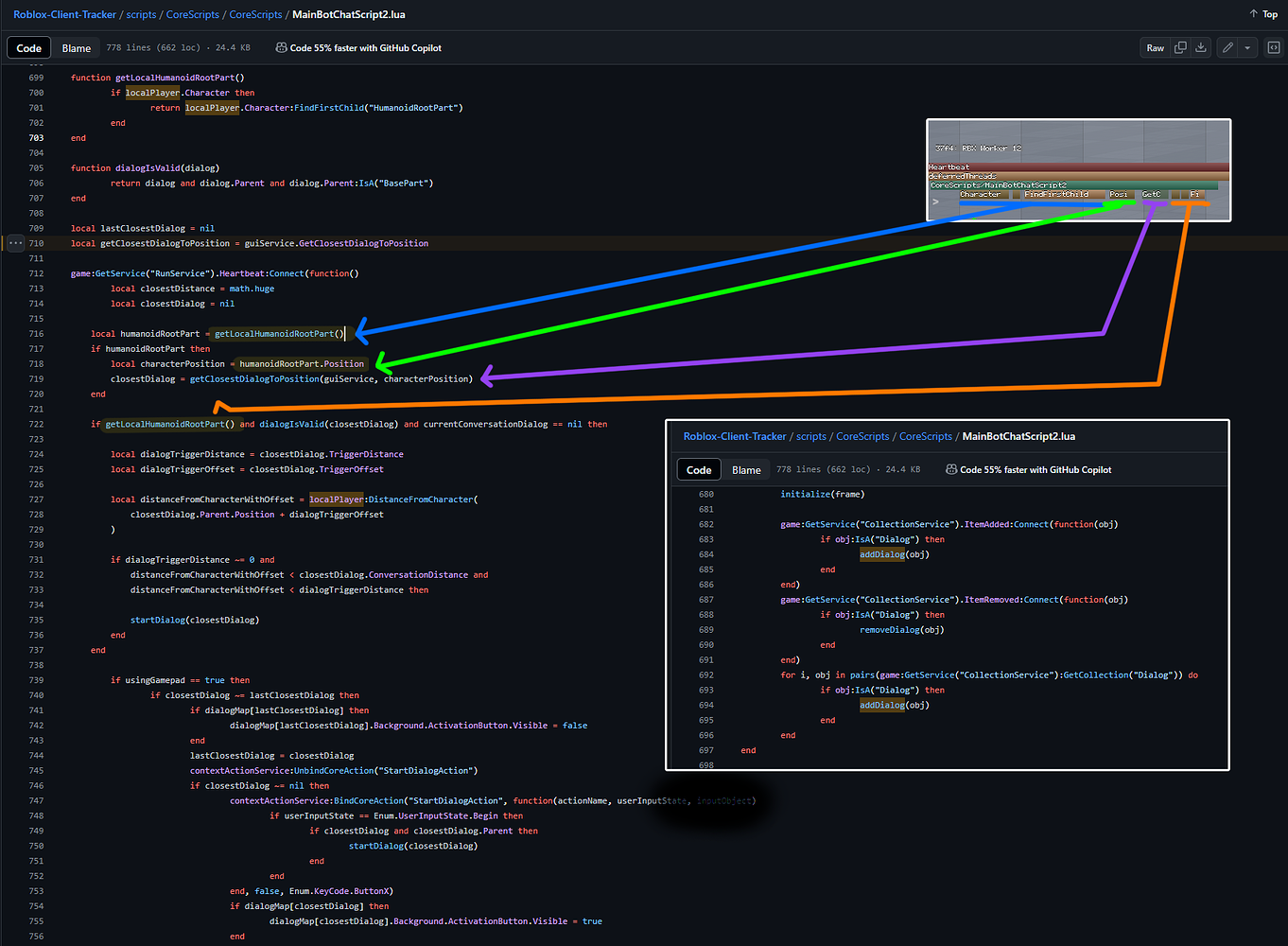 CoreScript 'MainBotChatScript2' Performs Unneeded Calls and Indexes ...