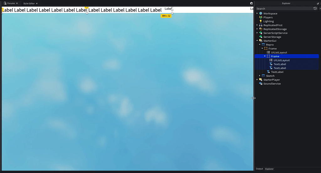 TextWrapped under a nested UIListLayout waits for only its own element size to be too small ...