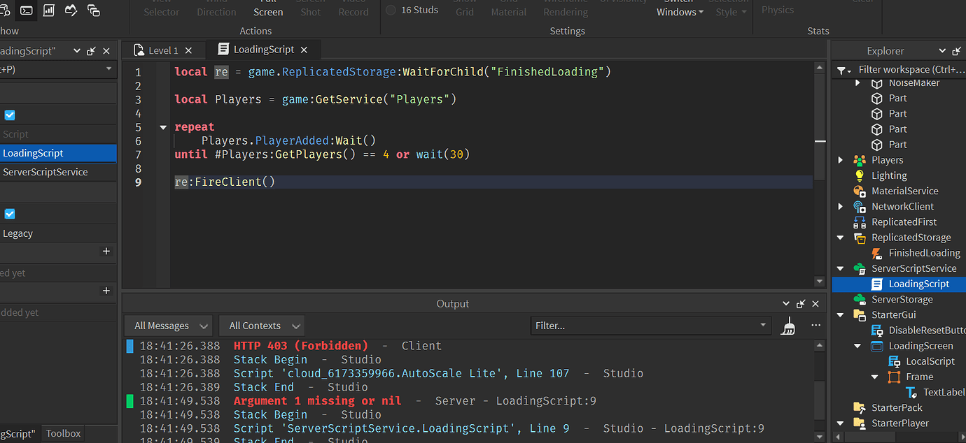 Help with loading system - Scripting Support - Developer Forum | Roblox