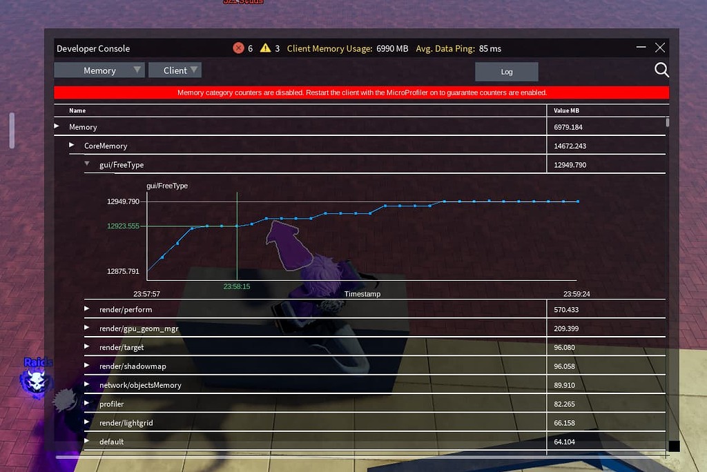 Massive Memory Leak in CoreMemory/gui/Freetype upon Teleporting (Up to ...