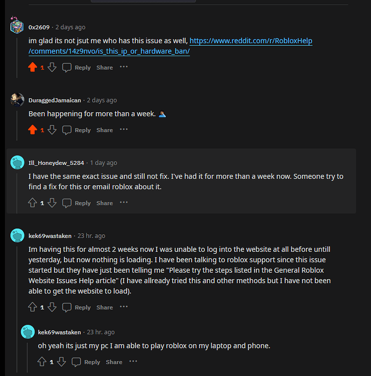 [URGENT] All Roblox services NOT loading [ROBLOX IS UP] - Platform Usage Support - Developer ...