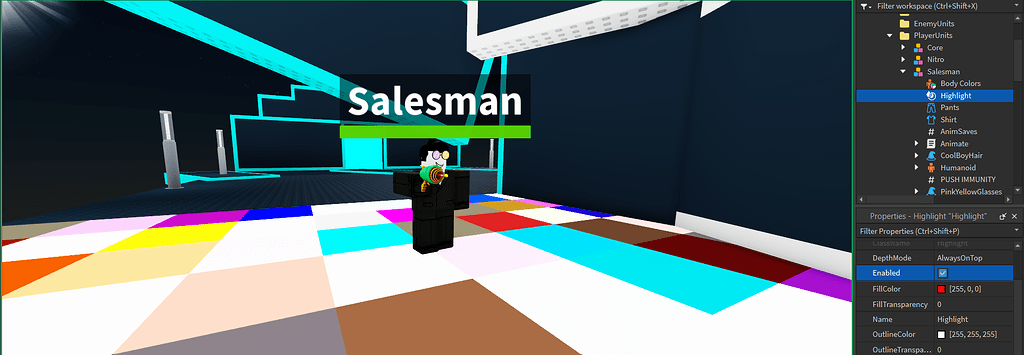 Highlights just do not show up - Scripting Support - Developer Forum | Roblox