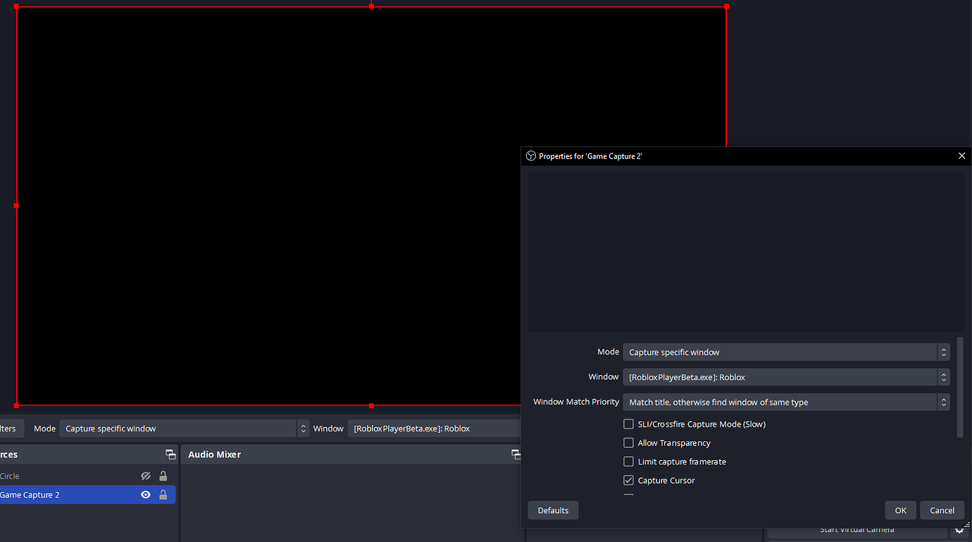 RobloxPlayerBeta.exe not working with a game capture in OBS - Platform Usage Support - Developer ...
