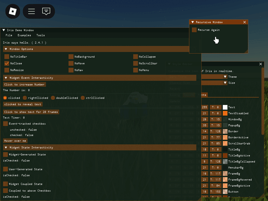 Color Theme "sha" for Iris GUI Library - Community Resources ...