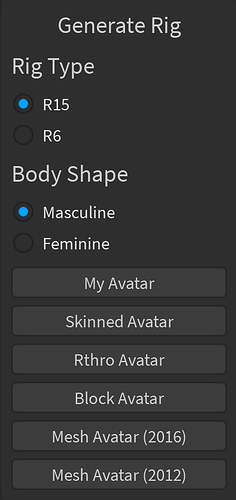 Avatar Rig Builder [Update] - Announcements - Developer Forum | Roblox