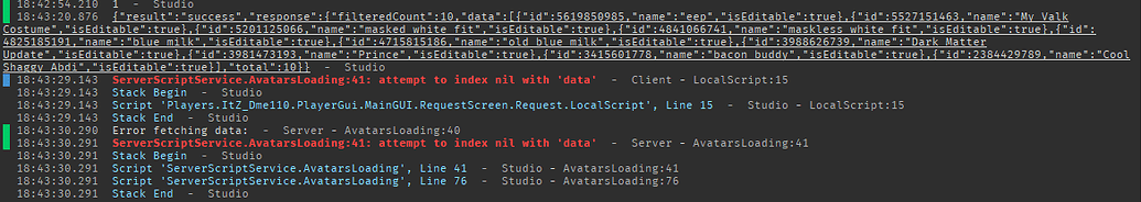 Attempt to iterate over a nil value - Scripting Support - Developer Forum | Roblox