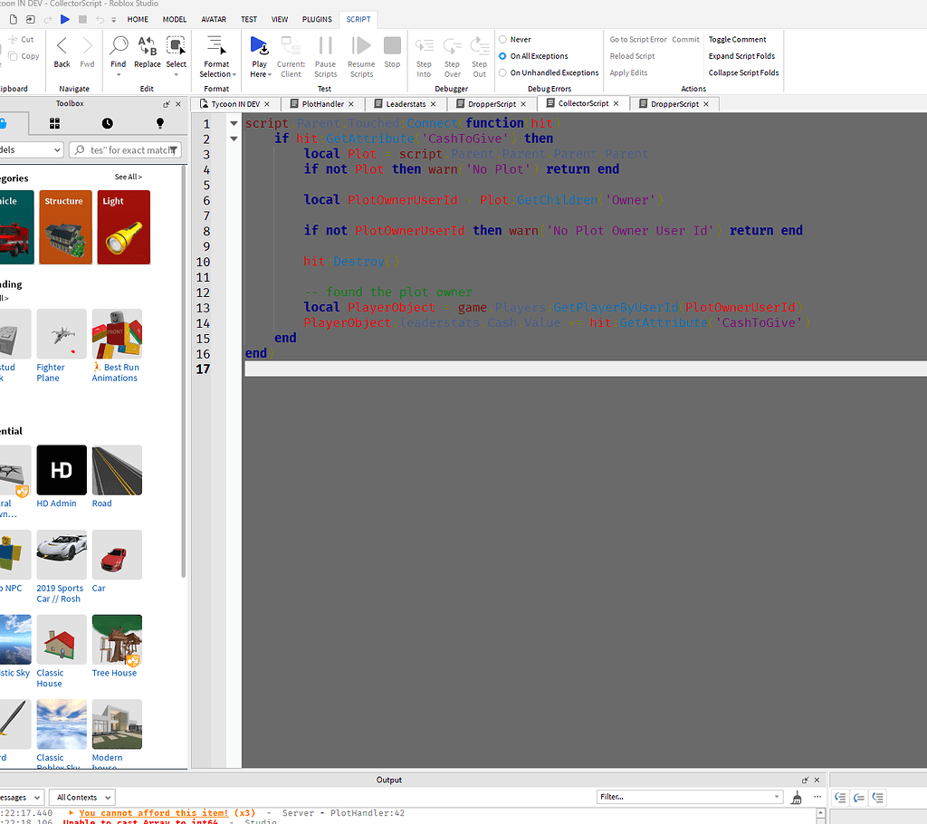 Int64 error i cannot figure this out - Scripting Support - Developer Forum | Roblox