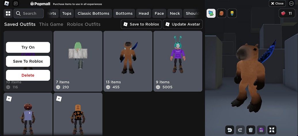Popmall – Free Catalog & Avatar Editor - Community Resources ...