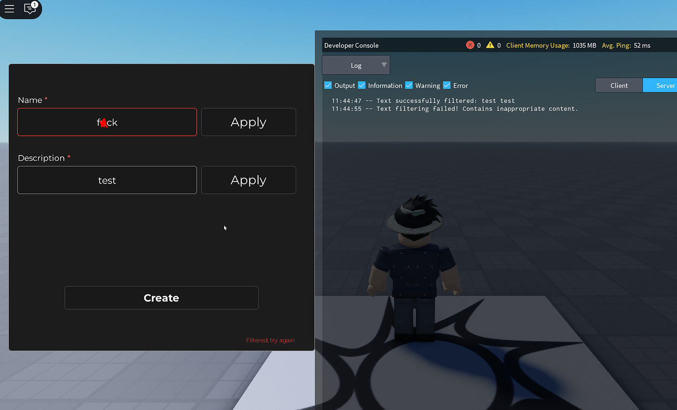 Not filtering text string properly - Scripting Support - Developer Forum | Roblox