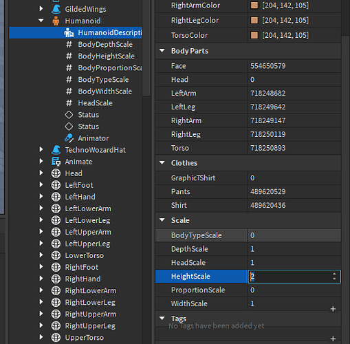 Cant edit r15 height - Scripting Support - Developer Forum | Roblox