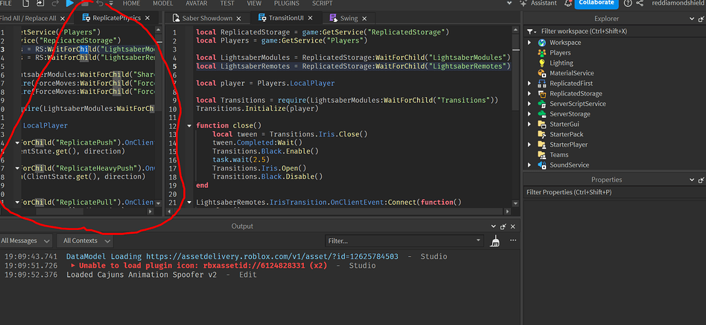 Bring back find and replace opening scripts in the main tab on laptops ...