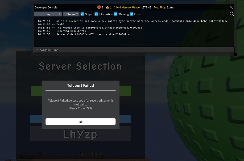 Lobby Code System [Solved] - Scripting Support - Developer Forum | Roblox